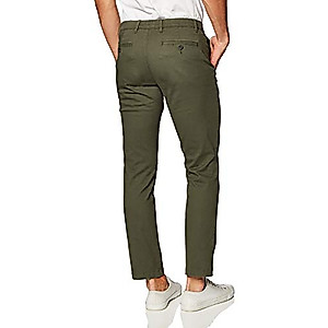 Amazon Essentials Men's Slim-Fit Casual Stretch Khaki Pant, Olive, 38W x 34L