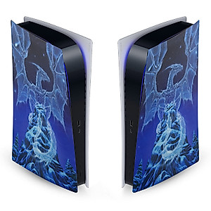 Head Case Designs Officially Licensed Ed Beard Jr Winter Spirit Dragons Vinyl Faceplate Sticker Gaming Skin Decal Cover Compatible with Sony Playstation 5 PS5 Digital Edition Console