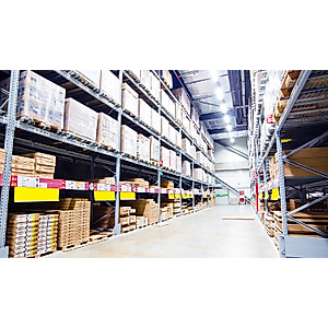 Four-Bros Lighting HB4-T8/LED/18W/850 4 Lamp LED High Bay Warehouse Shop Light Fixture T8 Single Ended Bulbs Included-11,440 Lumens