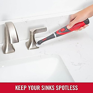 Rubbermaid Reveal Power Scrubber with Multi-Purpose & Grout Head, Cordless Electric Battery Powered Scrub Brush, Water Resistant, for Home/Kitchen/Bathroom/Grout/Tile/Shower/Tub