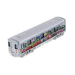 New York City Metro Subway with Latino Union Jack Graffiti 7" Diecast Model 1:100 Scale