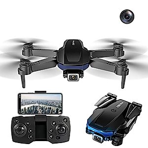 Drones with Camera, Drones for Kids 8-12 with Camera, 1080P HD, 3-level Flight Speed, Headless Mode, 4 Channel, Rc Plane, Remote Control Helicopter, Mini Toys, Cool Things, Gifts for Men (Black)