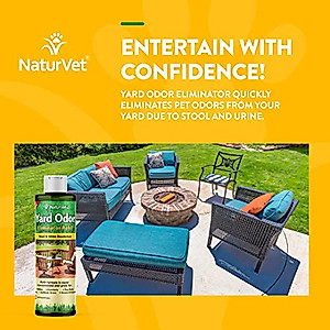 NaturVet – Yard Odor Eliminator | Eliminate Stool and Urine Odors from Lawn and Yard | Designed for Use on Grass, Plants, Patios, Gravel, Concrete & More | 16 oz Refill