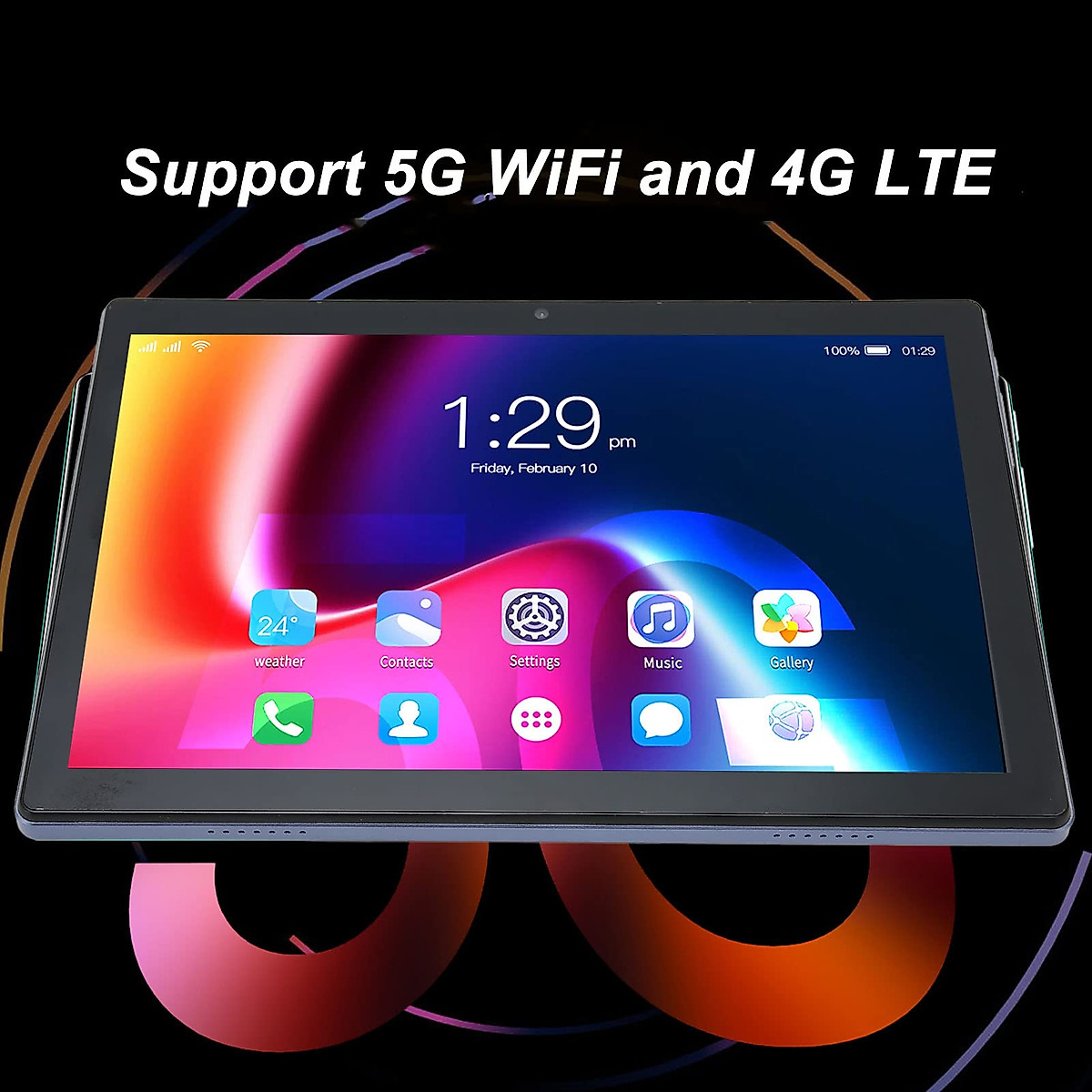 aqxreight Gaming Tablet, HD Blue 10.1 Inch Octa Core Tablet for School (US Plug)