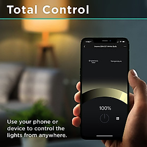 iHome Spectra Smart White Lights, 1100 Lumens 10W, 75W Equivalent, A19 E26 Tunable and Dimmable WiFi Smart Bulb, No Hub Required, Works with Alexa and Google Home, 4 Pack