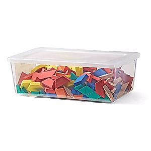 hand2mind Foam Pattern Blocks, Foam Shapes, Geometric Shapes for Kids, Pattern Play, Toddler Pattern Blocks, Shapes for Kindergarten, 3D Shapes Manipulatives, Sorting Math (Set of 250)