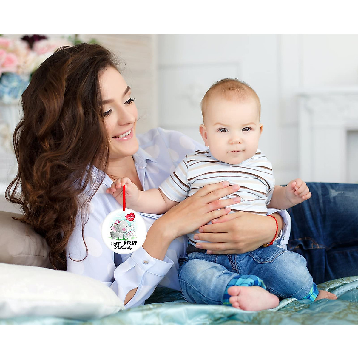 FaCraft First Time Mother Gifts for Mom,3" First Mothers Day Ornament,1st Mothers Day Keepsake Gift for Mom,Mommys,Mother to be,Baby Shower