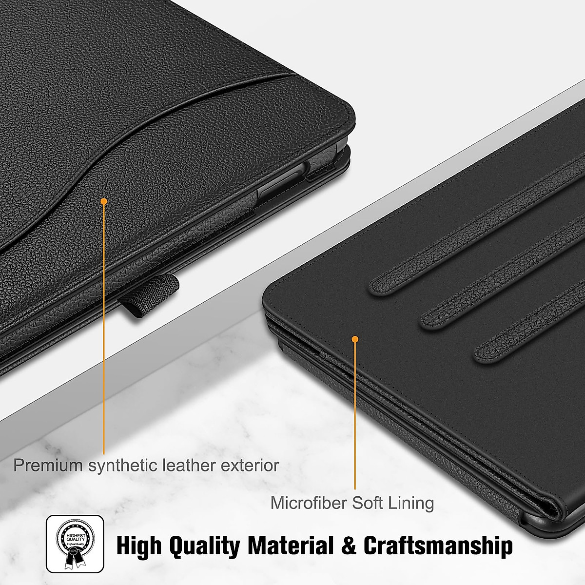 Fintie Case for All-New Amazon Fire HD 10 and 10 Plus Tablet (13th/11th Generation, 2023/2021 Release) 10.1" - [Multi-Angle] Stand Cover with Pocket Auto Wake/Sleep, Black