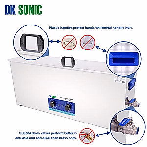 DK SONIC 30L Ultrasonic Gun Cleaner with Timer Basket and Stainless Steel Tank for Rifle,Guns Parts, Bullets,Military Supplies, Brass,Carburetor,Engine Parts(30L, 110V)