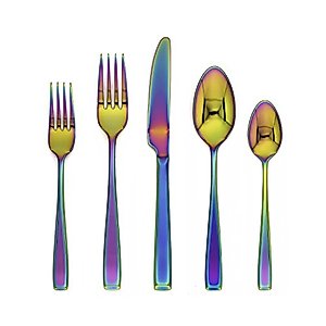 Cambridge Silversmiths Logan Rainbow Mirror 20 Piece Flatware Set