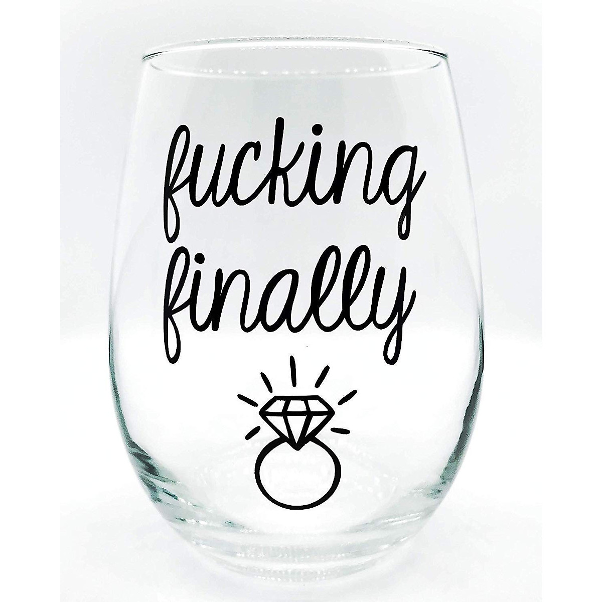 Fucking Finally™ & Shit Just Got Real™ - Engagement, Wedding Gift - Wine & Beer Glass Set for Couple