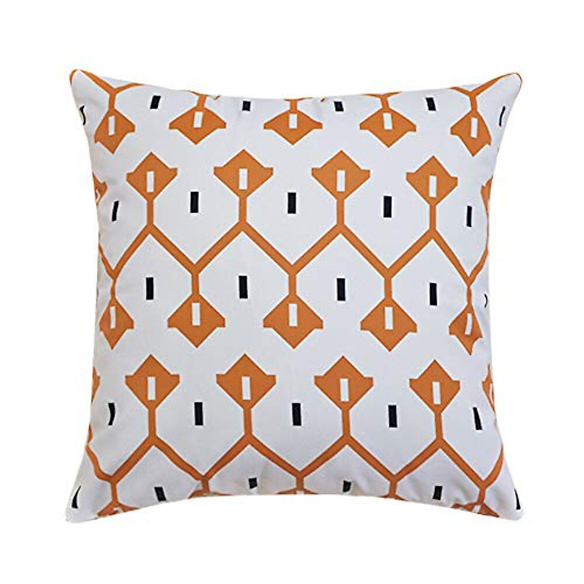Andreannie Pack of 4 Outdoor Waterproof Decorative Throw Pillow Cover Cushion Case for Garden Patio Tent Park Farmhouse Polyester Both Sides Printing Square 18 x 18 inches? (Set of 4 Orange)¡­