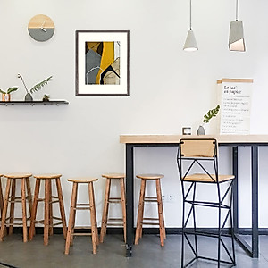 Golden State Art, 16x20 Picture Frame - Ivory Mat for 11x14 Photos - Grey Wood Grain Style - Wall Display - Great for Poster, Weddings Photos, Family Pictures, Memories, Gift