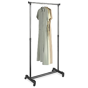 Whitmor Ebony Chrome Adjustable Garment Rack