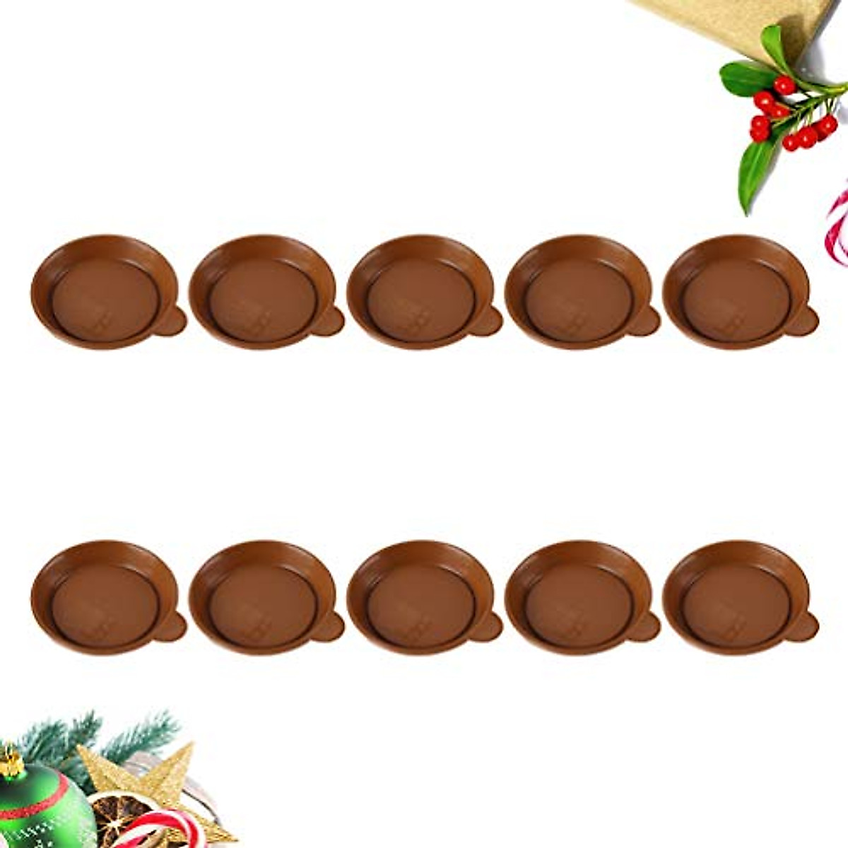 Hemoton 10PCS Plastic Flowerpot Tray Wave Plant Saucer Garden Plant Saucers Plastic Plant Flower Pot Mini Plastic Succulent Tray Plant Pot Base House Plants Indoors Live Earth Round