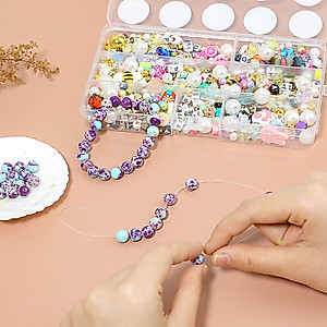 47 Pcs Sea Sediment Imperial Jasper Beads Purple-Blue Jasper Beads 8mm Galaxy Sea Imperial Jasper Gemstone Beads Colorful Round Stone Beads for Jewelry DIY Making