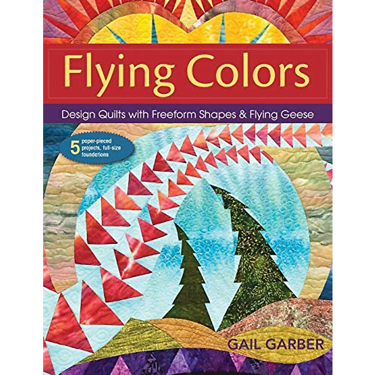 Flying Colors: Design Quilts with Freeform Shapes & Flying Geese; 5 Paper-Pieced Projects, Full-Size Foundations