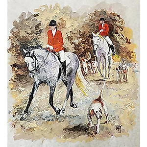 SOLD - Sunday's Outing, English Hunt by Internationally Renowned Painter Yary Dluhos