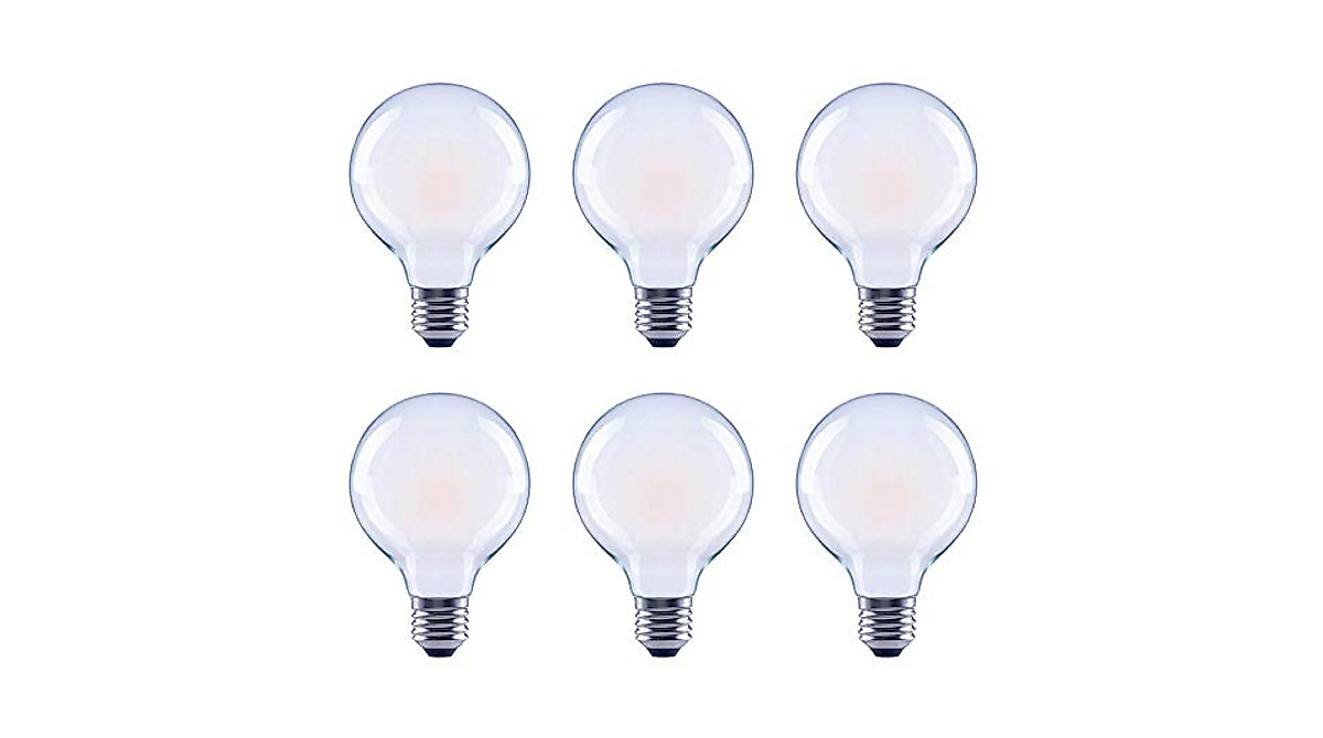 Energy-Efficient G25 Vintage LED Bulbs 6-Pack | Dimmable & Frosted