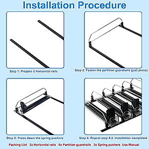 Drink Organizer For Fridge, Automatic Pusher Glide Refrigerator Drink Organizer Width Adjustable Beverage Soda Can Dispenser For 20cans Of 11.15/12/ 16/16.9oz For Pantry Kitchen