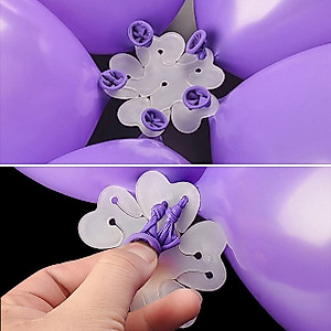 100 Pieces Flower Balloon Clips Balloon Holder Balloon Flower Clips for Balloon Arch for Baby Shower Wedding Event Decorations Birthday Party Supplies (Flower Style)