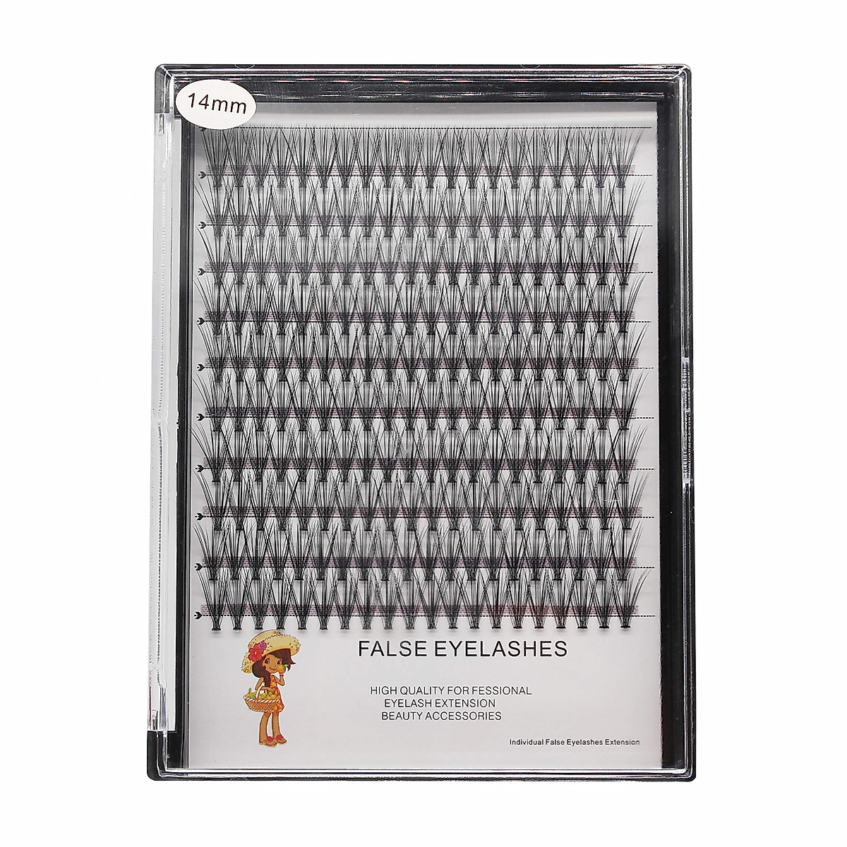 Bodermincer 20D 8-20mm To Choose 8-10-12-14mm MIX/14-16-18-20mm MIX rofessional Makeup Individual Cluster Eyelashes Grafting Fake False Eyelashes Eyelash Extension Individual Eyelash Bunche (20D-14mm)