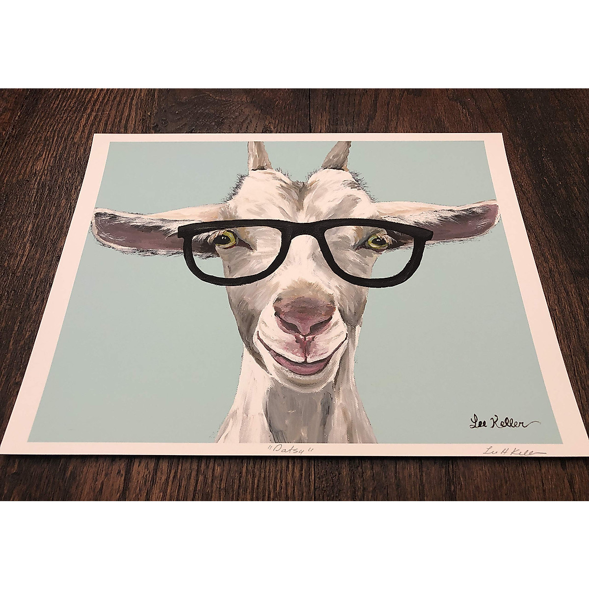 Goat Art Print - Goat Decor - Goat with Glasses Art - Gifts for Goat Lovers - Cute Goat Print - Goat Gifts - Goat Wall Art - Goat Art from Lee Keller, Hippie Hound Studios