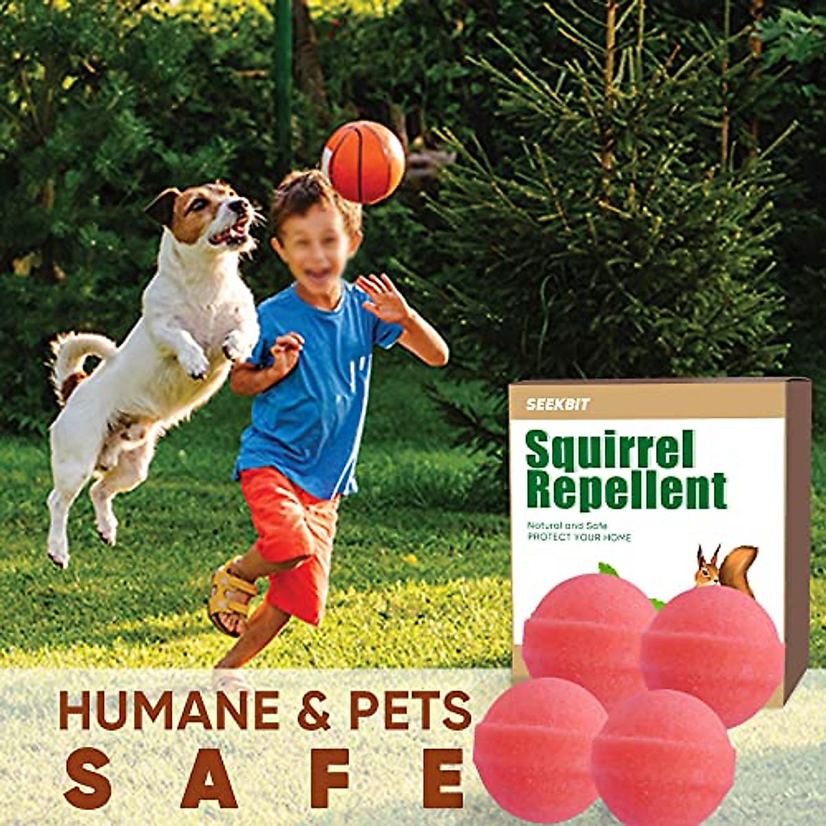 SEEKBIT 4 Pack Squirrel Rodent Repellent, Waterproof Peppermint Oil Chipmunk Repellent, Attic Closets Home Garage RV Trucks Car Engines Garden Squirrels Deterrent, Under Hood Animal Repeller (Pink)