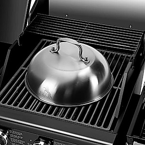 UNCO- Melting Dome, 9 Inch, Stainless Steel, Cheese Melting Dome, Round Basting Cover, Grilling Melting Dome, Cheese Melting Dome for Griddle, Griddle Grill Accessories.