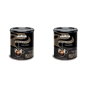 Lavazza Espresso Italiano Ground Coffee Blend, Medium Roast (2 Packs of 6 + 4 Cans)