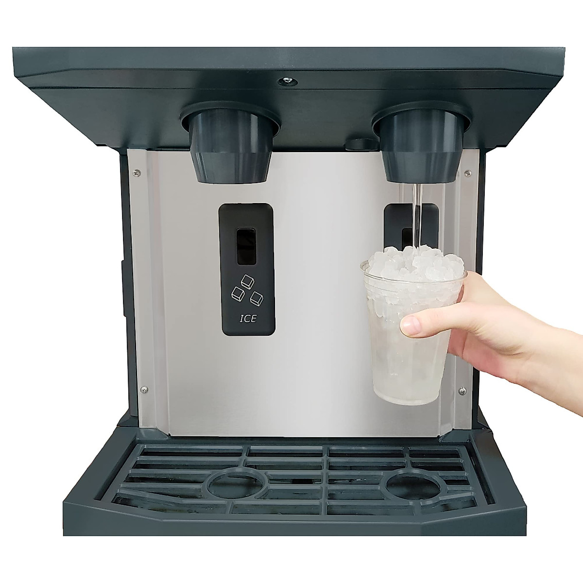 Scotsman HID312A-1 Meridian Nugget Ice & Water Dispenser, 12-Pound Capacity, Stainless Steel, 115-Volts, NSF