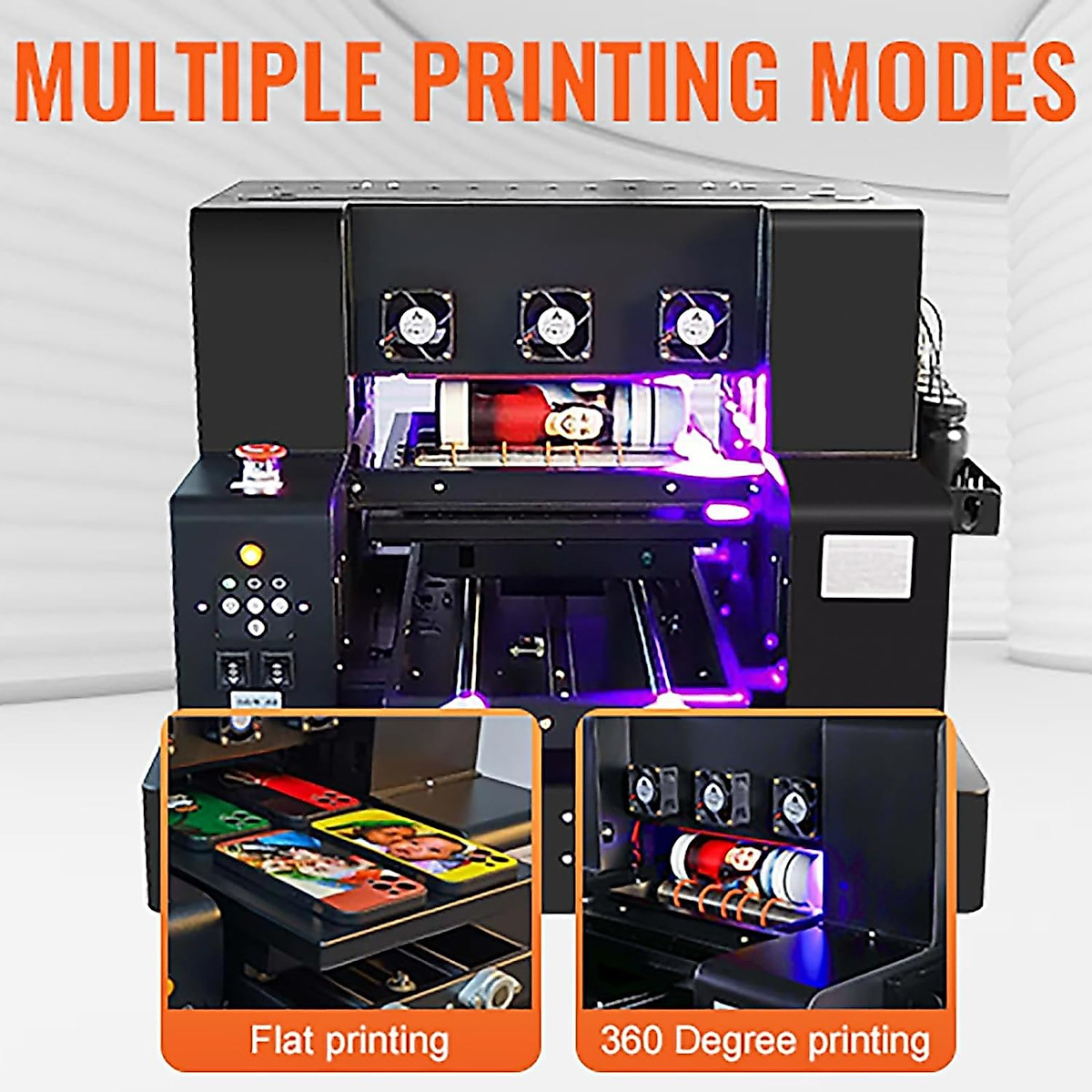 PEIXU A4 XP600 UVV DTG/DTF Printer with EPSON Technology | 2880dpi Precision for Phone Cases, Acrylic, Metal, Leather, Golf Balls & Bottles | Vacuum Suction Platform 22x33x15cm with Bottle Holder