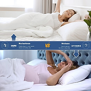 GRT Full Size Quilted Fitted Mattress Pad, 100% Waterproof Breathable Mattress Protector, Noiseless Hollow Cotton Mattress Topper, fits up to 18" Deep, Dust Proof