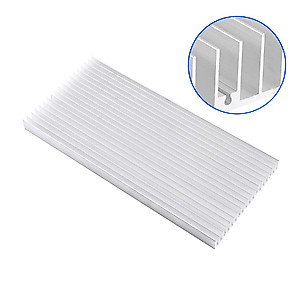 Aluminum Heat Sink Heatsink Module Cooler Fin for High Power Amplifier Transistor Semiconductor Devices with Dense 19 pcs Fins 11.8"(L) x 5.51"(W) x 0.79"(H) / 300 mm (L) x 140 mm (W) x 20 mm (H)