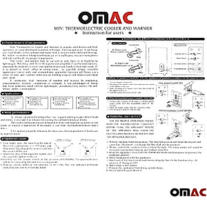 OMAC Mini Fridge for Cosmetics Camping Home Office and Car, Portable, 12V, AC/DC Power, 10 Liter, White