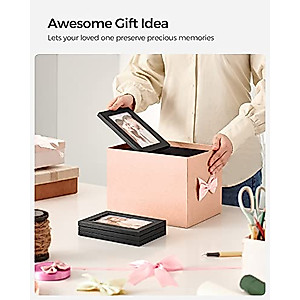 SONGMICS 4X6 Collage Picture Frames for Wall Decor, 12-Pack , Black Photo Collage Frame, Multi Picture Frame Set with Glass Front, Assembly Required