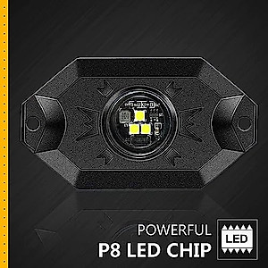 Hovano LED Rock Lights Green 20Pods Waterproof LED Neon Underglow Light for Truck Car ATV UTV SUV Off Road Boat High Power Under Body Glow Trail Rig Lamp (Green)