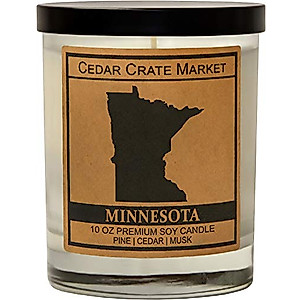 Minnesota State Candle Gift, Show Your Home State Pride and Your Love for Your Hometown, Wherever You May be, Our State Candle Will Remind You of Home, House Warming Gifts for New Home, Made in USA 