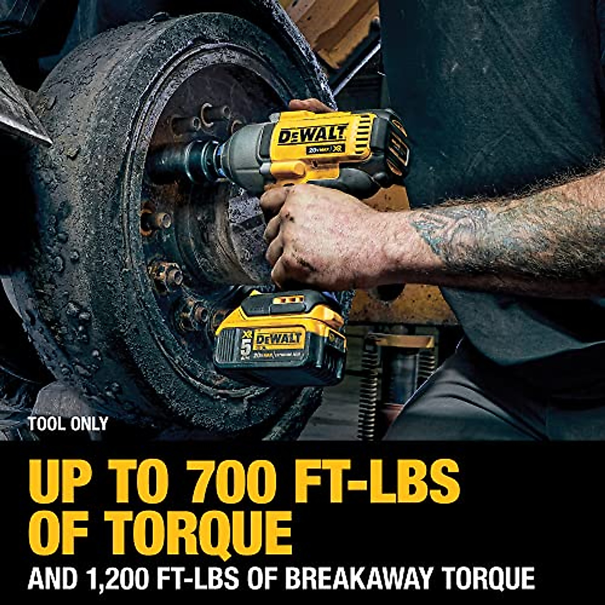 DEWALT 20V MAX XR Brushless High Torque 1/2" Impact Wrench with Detent Anvil, Cordless, Tool Only (DCF899B)