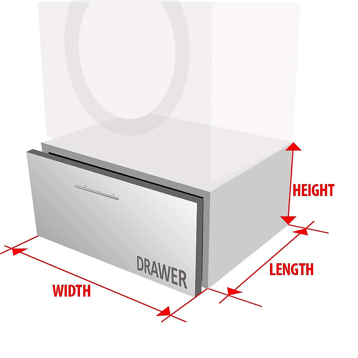 Wood Laundry Pedestal with Storage Drawer for Washer Dryer Machine- Choose your Size - 28W x 28L x16H