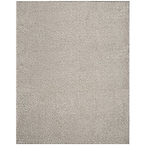 SAFAVIEH Arizona Shag Collection 8' x 10' Linen ASG820D Solid Non-Shedding Living Room Bedroom Dining Room Entryway Plush 1.6-inch Thick Area Rug
