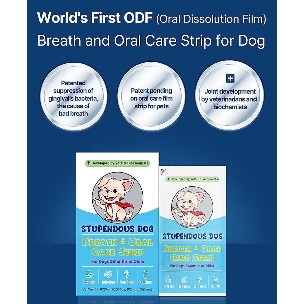 Stupendous Dog Breath Freshener Strip: Pet Dental Care Supplement for Clean Teeth, Fresh Breath, & Healthy Mouth - Dog Bad Breath Treatment, Brushless Oral Care Toothpaste for Dogs & Cats (30 Strips)