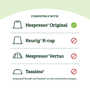 Amazon Fresh Espresso Strong Dark Roast Aluminum Capsules, Compatible with Nespresso Original Brewers, Intensity 12/13, 50 Count (5 Packs of 10)