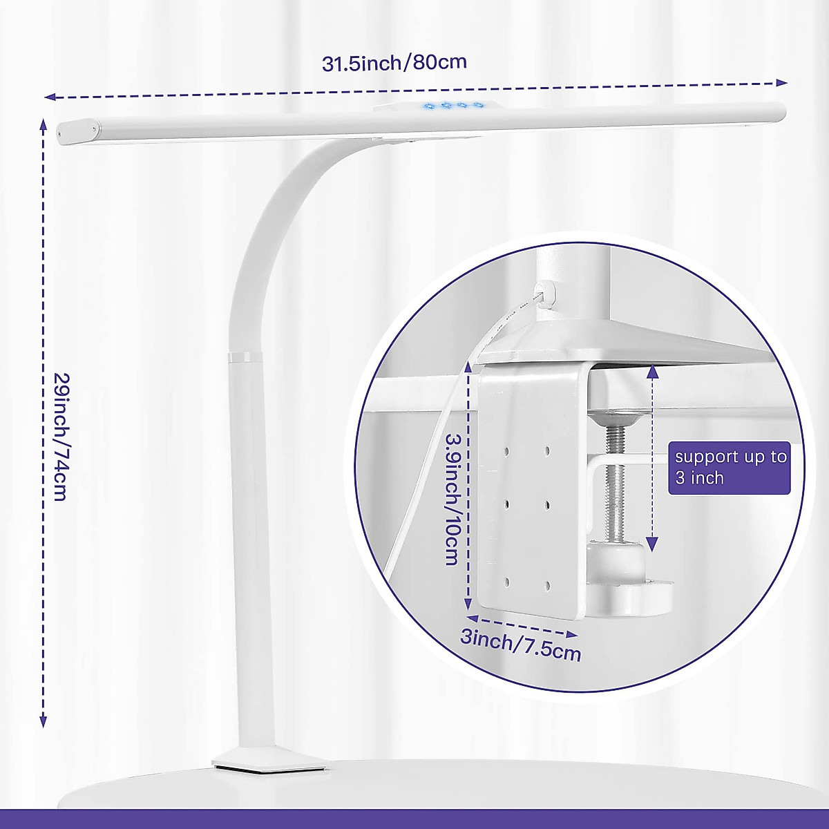 MACASA LED Desk Lamp for Home Office