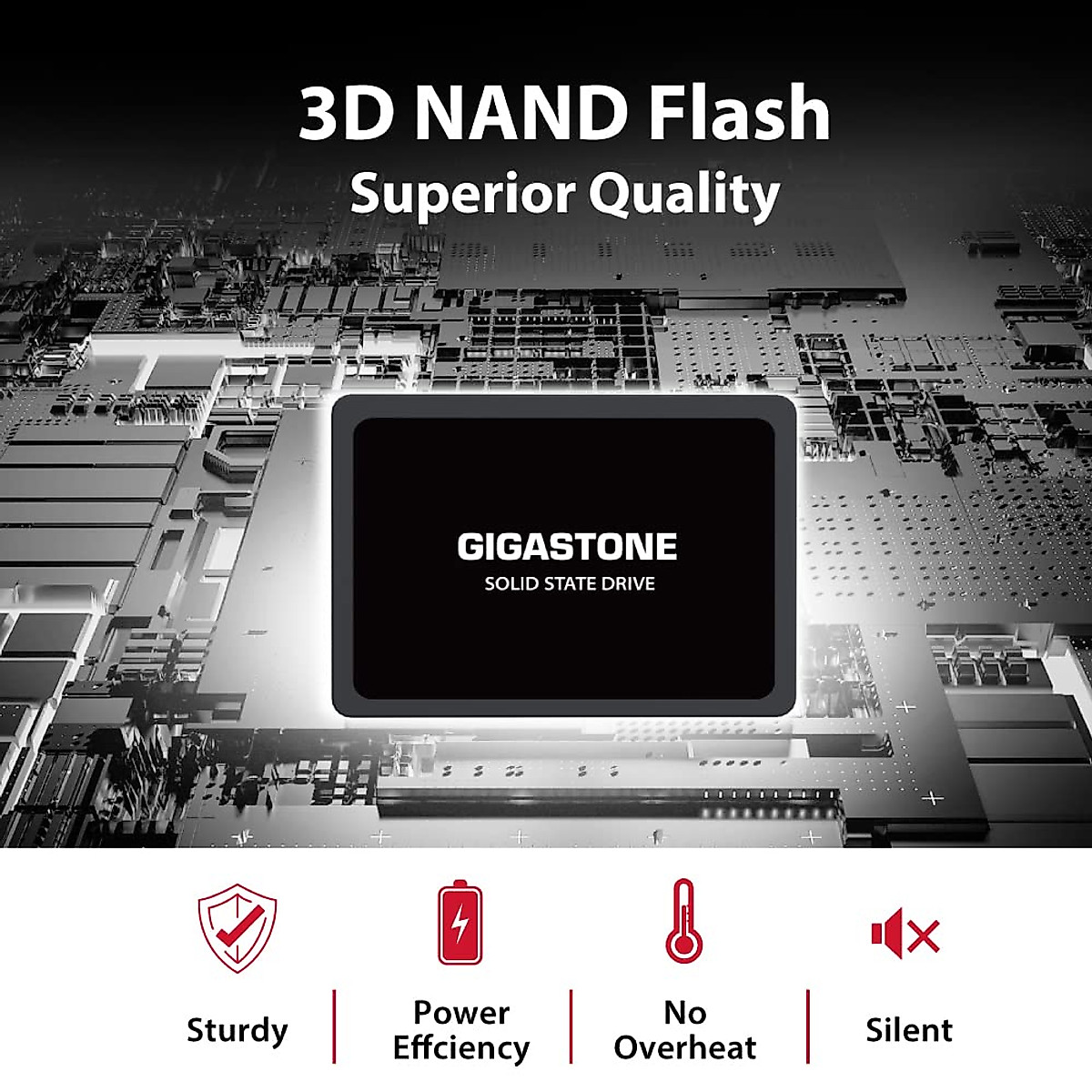 Gigastone SATA SSD 250GB (30-Pack) 2.5 inch SSD 500MB/s Upgrade Laptop PC Memory and Storage PS4 HDD Replacement 2.5" Internal Solid State Hard Drives SATA III SLC Cache 3D NAND Increase Performance