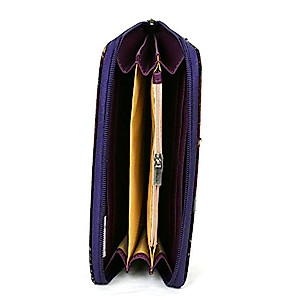 Western Crossed Guns Purse Camouflage Handbag Camo W Matching Wallet (Purple)