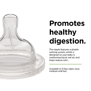 Klean Kid Kanteen Medium Flow Silicone Nipple-Pack of 2, Clear