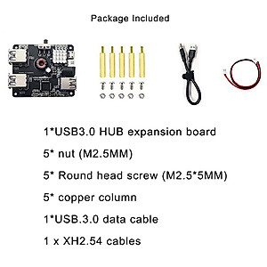 Treedix USB 3.0 HUB Expansion Board ROS Robot Trolley Expansion Dock Splitter Compatible with Raspberry PI JETSON NANO
