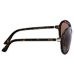 Prada PR09VSF 2AU8C1 Tortoise PR09VSF Oval Sunglasses Lens Category 3 Size 58mm