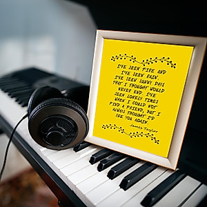 Fire And Rain - James Taylor Music Decor Wall Art, This Wall Decor Music Poster Print is a Great Vintage Decor For Music Room, Office Decor, Modern Home Decor, And Man Cave Room Decor, Unframed - 8x10